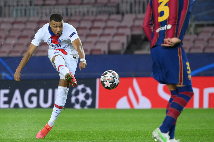 Mbappe hat-trick stuns Barca to put PSG in sight of quarter-finals ...