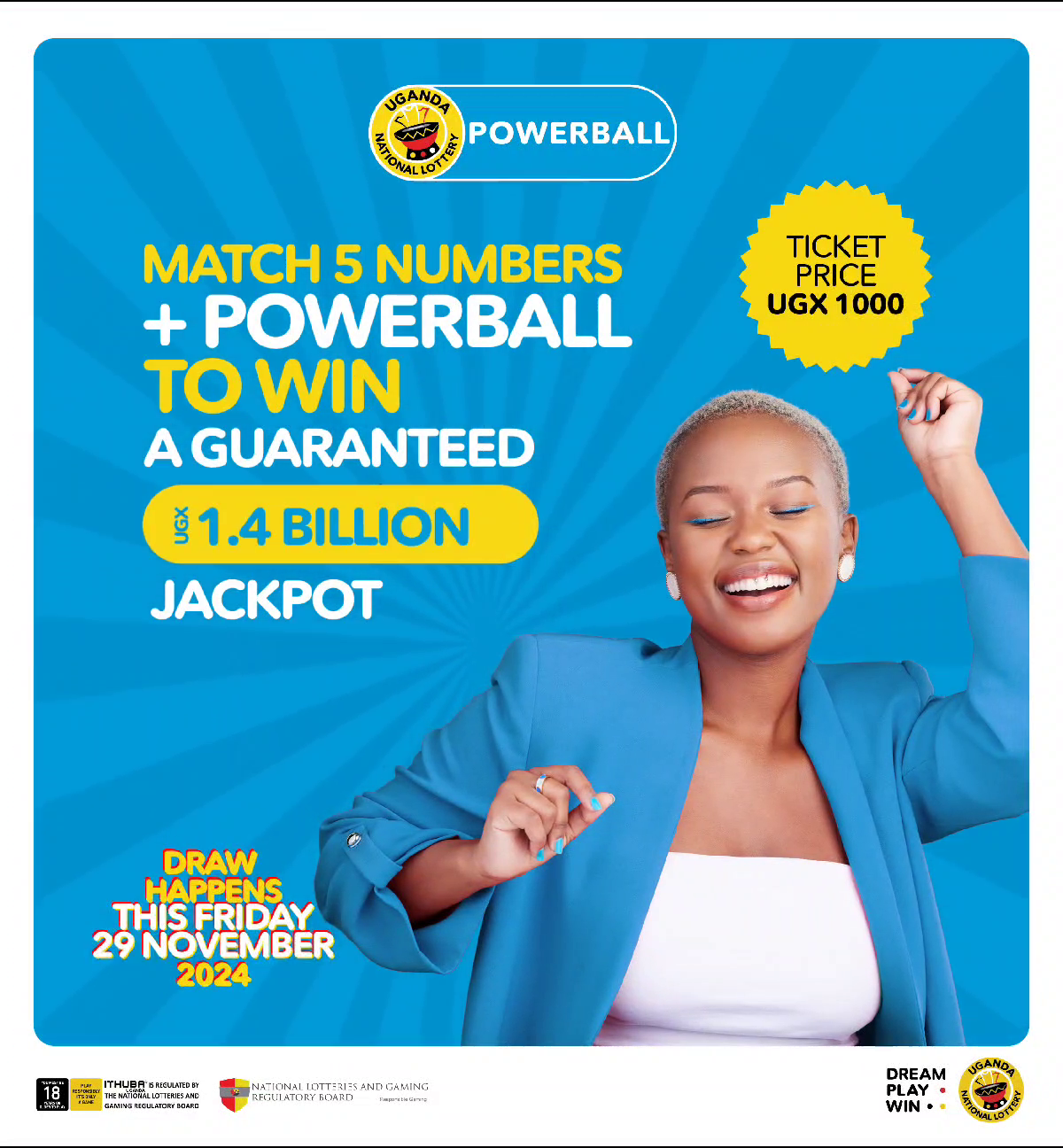 Play #POWERBALL NOW for the draw on Friday 29th November 2024, and ...
