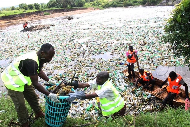 Tonnes of plastic waste, garbage removed from River Rwizi