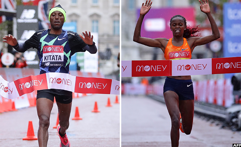 Ethiopia's Kitata, Kenya's Kosgei win London Marathon