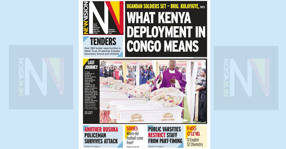 🗞️ New Vision sneak peek - November 3, 2022 - New Vision Official