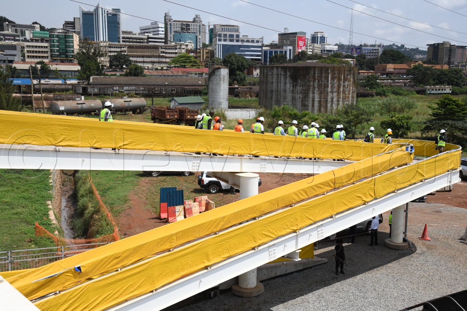 📷:UNRA, JICA inspect Kampala flyover project - New Vision Official