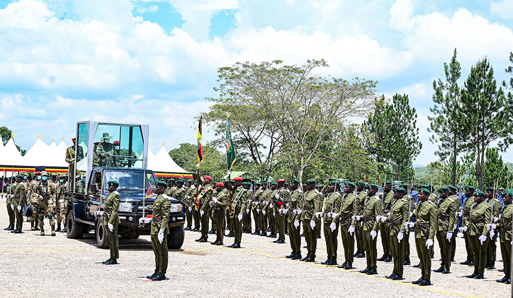 Museveni passes out 203 officer cadets at Uganda Military Academy ...