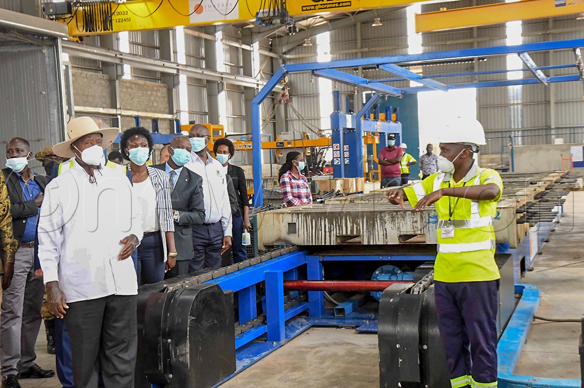 Museveni commissions railway concrete sleeper factory - New Vision Official