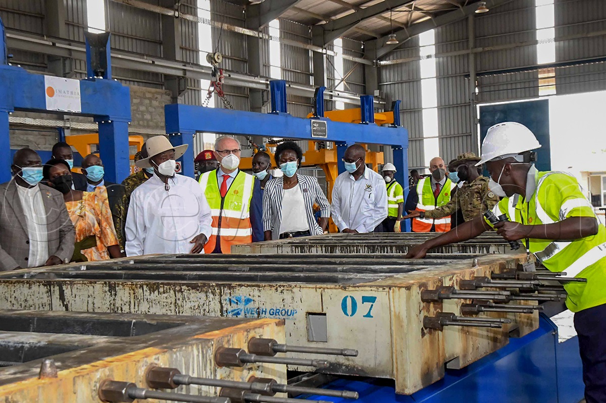 Museveni commissions railway concrete sleeper factory - New Vision Official