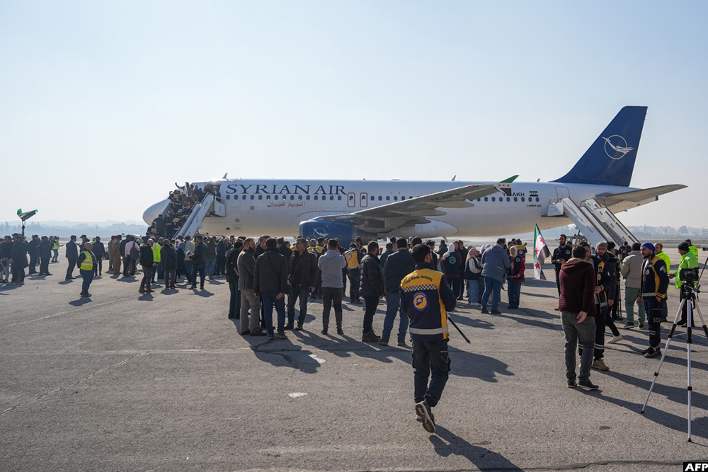 First flight since Assad's fall departs Syrian capital