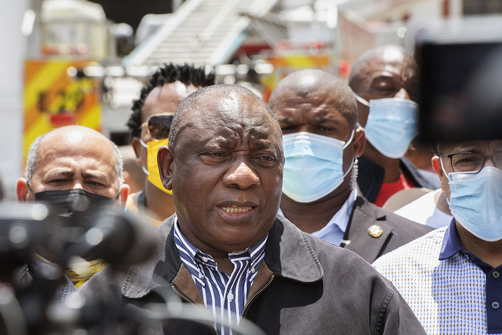 Suspect due in court as huge fire destroys S. Africa's parli