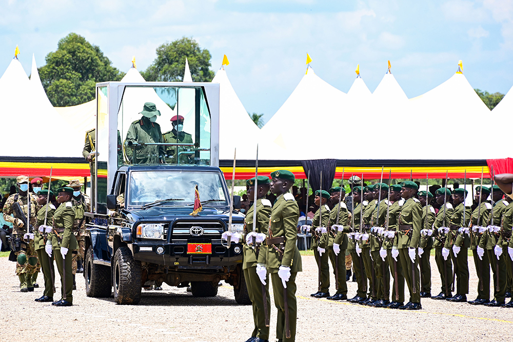Museveni passes out 203 officer cadets at Uganda Military Academy ...