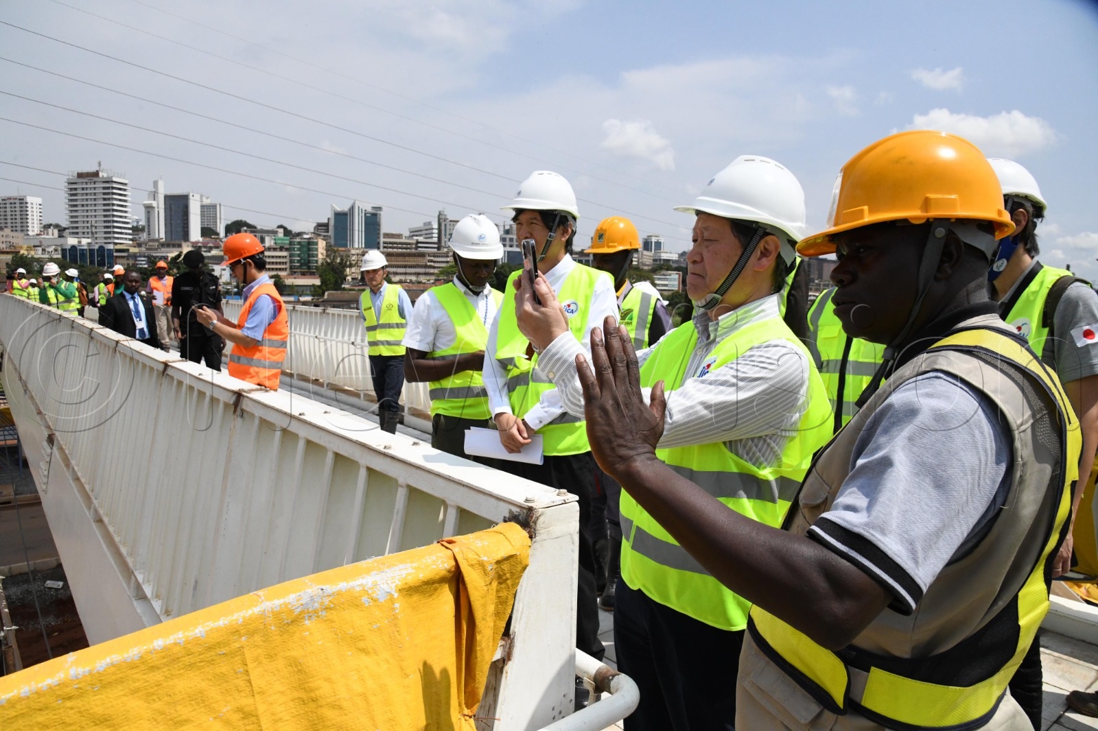 📷:UNRA, JICA inspect Kampala flyover project - New Vision Official