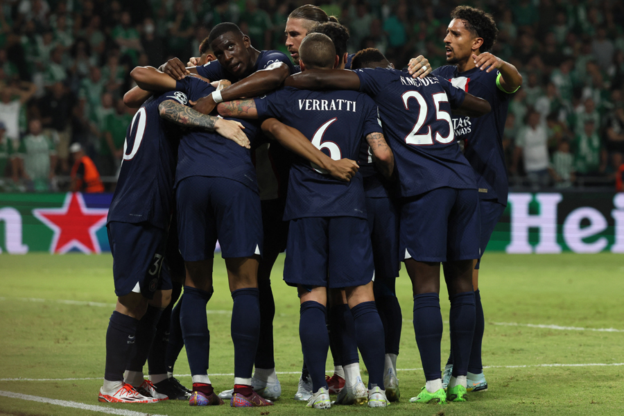 Front three all score as PSG fight back to beat Haifa