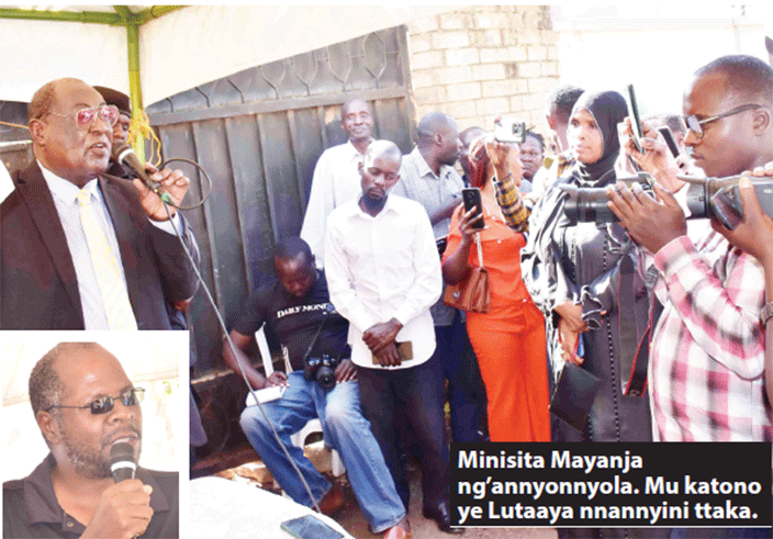 Minisita Mayanja awadde ebiragiro ku ttaka erikaayanirwa e Muyenga ...