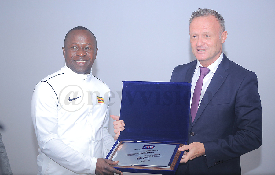 Minister Ogwang appreciates ISF special award - New Vision Official