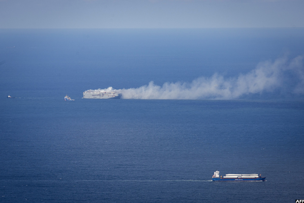 Electric car suspected in ship fire off Netherlands - New Vision Official
