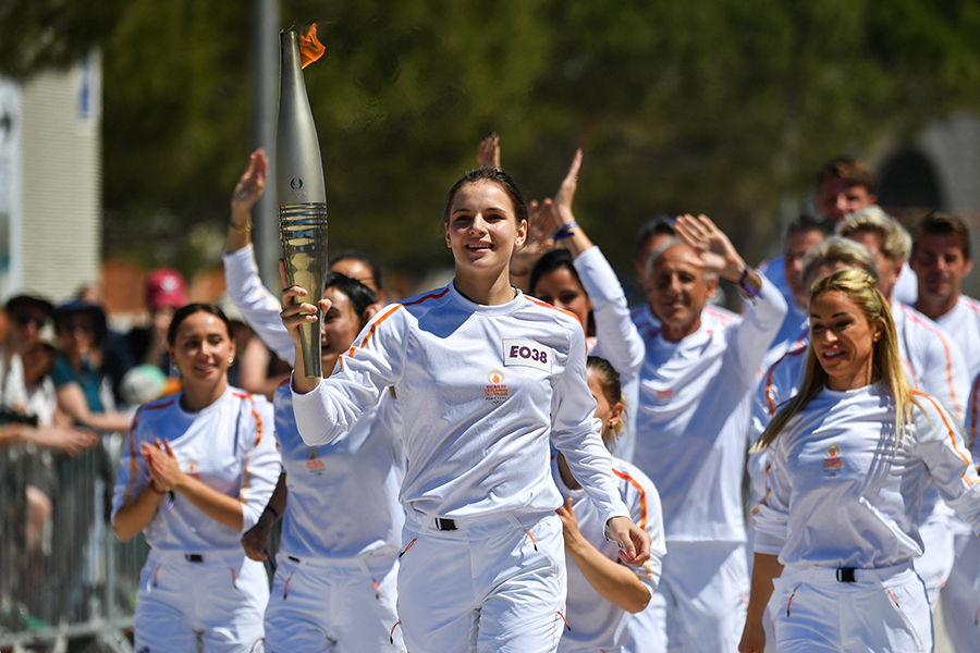 Paris Olympic flame begins relay across France