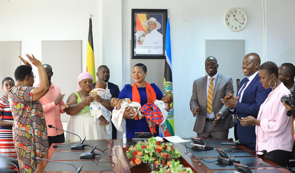 Speaker Among donates sh10m to mother of triplets - New Vision Official