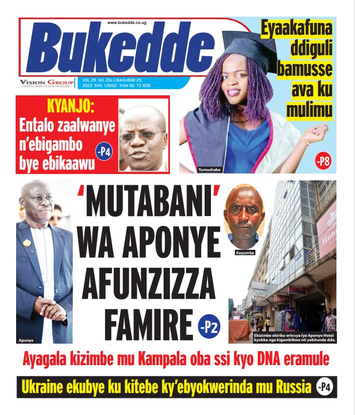 BUKEDDE W’OLWOKUBIRI AKULEETEDDE EBIKULU BINO BY’OTOSAANA KUSUBWA ...